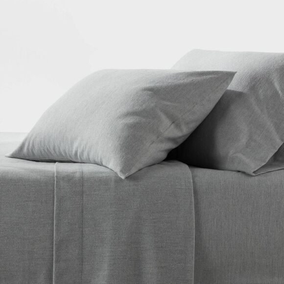 Threshold | Bedding | Threshold Queen Flannel Sheet Set Gray Solid ...